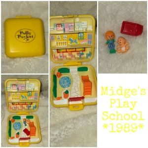 Blue Bird | Toys | Vintage Midges Play School Polly Pocket Set From 988 ...